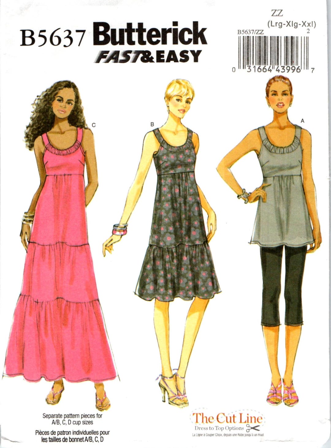 Very Easy TUNIC AND DRESS Sewing Pattern for Women Misses Size16 18 20 ...