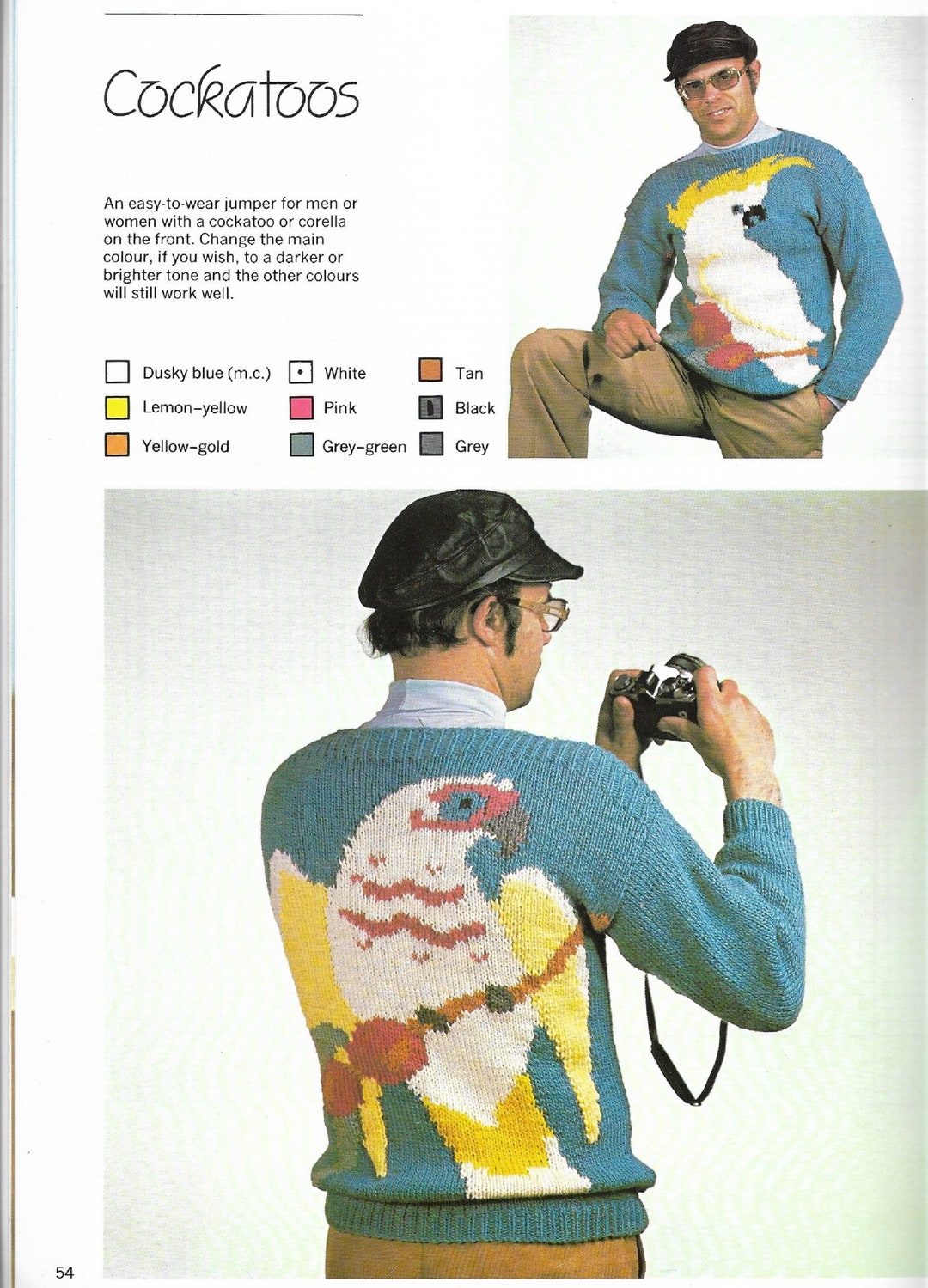 AUSTRALIAN SWEATER DESIGNS Knitting Graph Patterns, Woolly Jumpers 21 ...