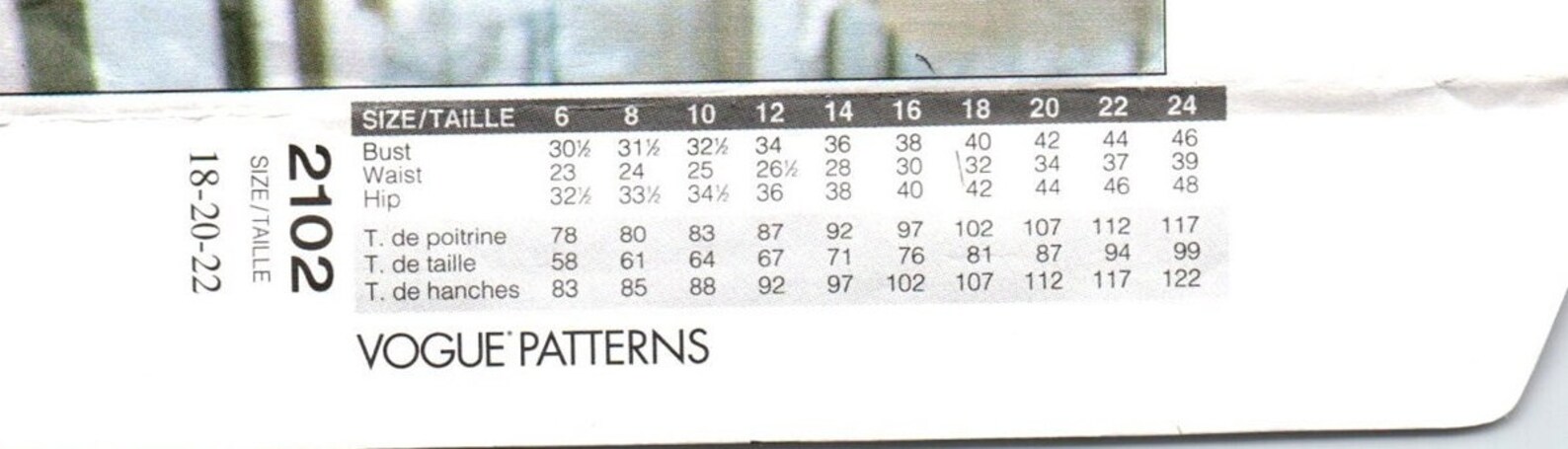Very Easy Vogue Wardrobe Office Professional Wear Sewing Pattern 2102 ...