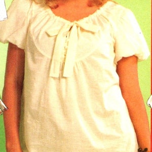 Gathered Front Tops and Dress Sewing Pattern for Women Misses Plus Size ...