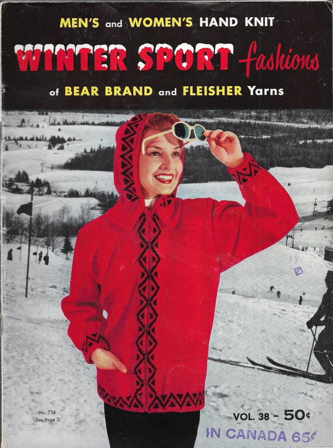 VINTAGE SKI, Skating Sweater Knitting Pattern Book, Winter Sport ...