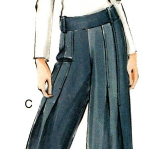 Very Easy Vogue Wide Leg, Below Waist Genie Pants Sewing Pattern 7736 ...