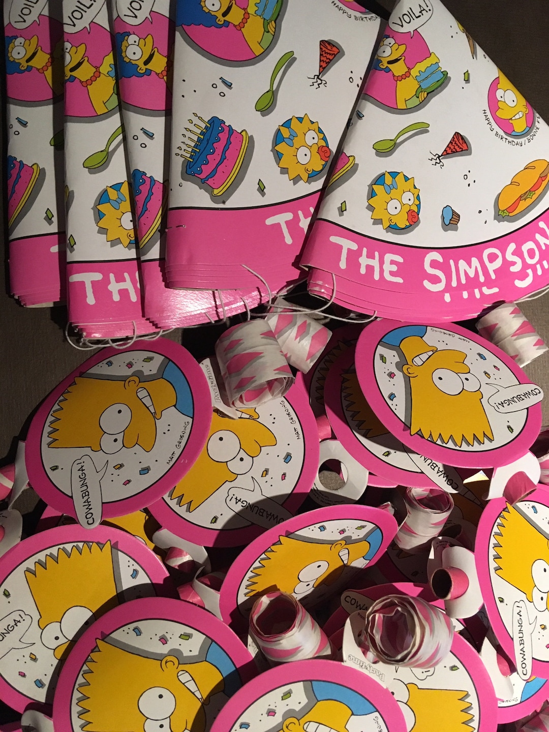 THE SIMPSONS Birthday Party Favors, 1990 Birthday Favors PARTY for 26 ...
