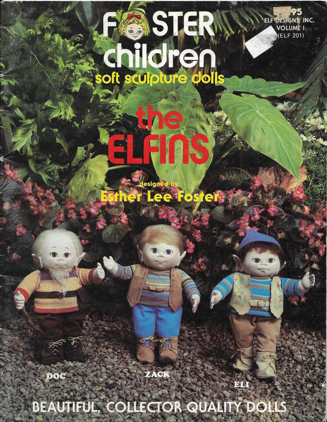 1983 Doll Craft Sewing Patterns, the Elfins Foster Children Soft ...