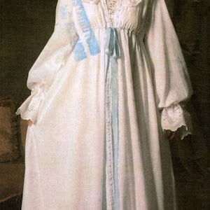 VICTORIAN NIGHTGOWN, ROBE Sewing Pattern, Size 6 8 10 12 14 16 Teresa ...