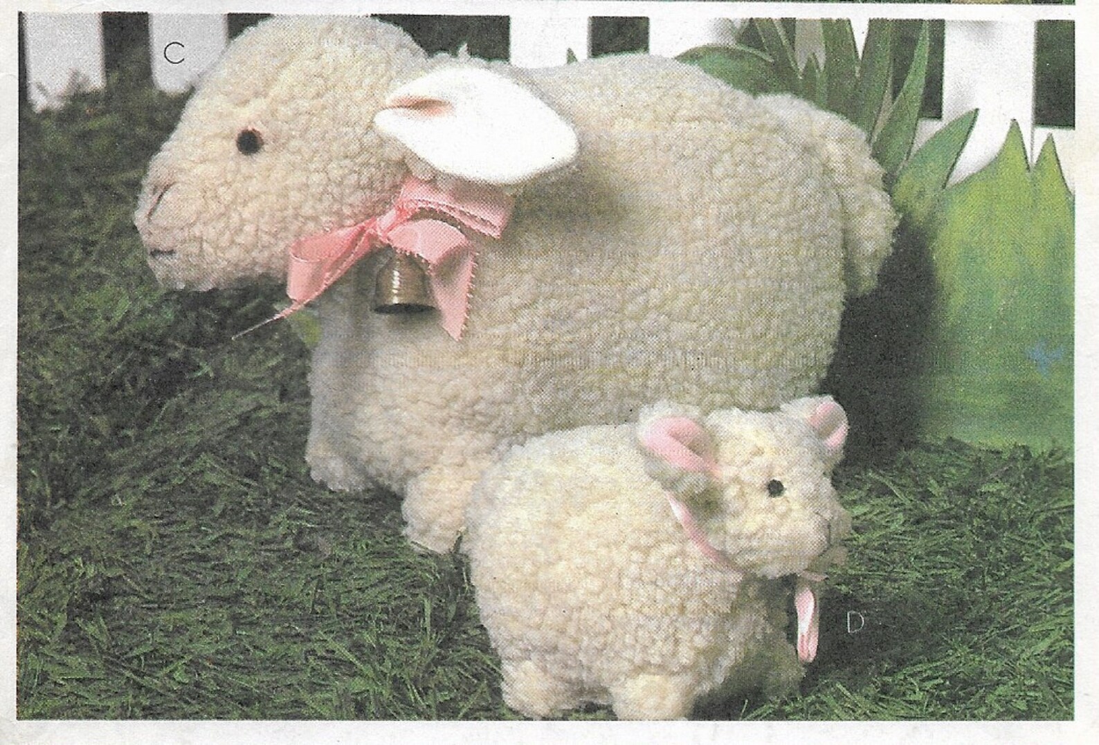 VINTAGE STUFFED ANIMALS Craft Patterns Stuffed Bunny Lamb in - Etsy