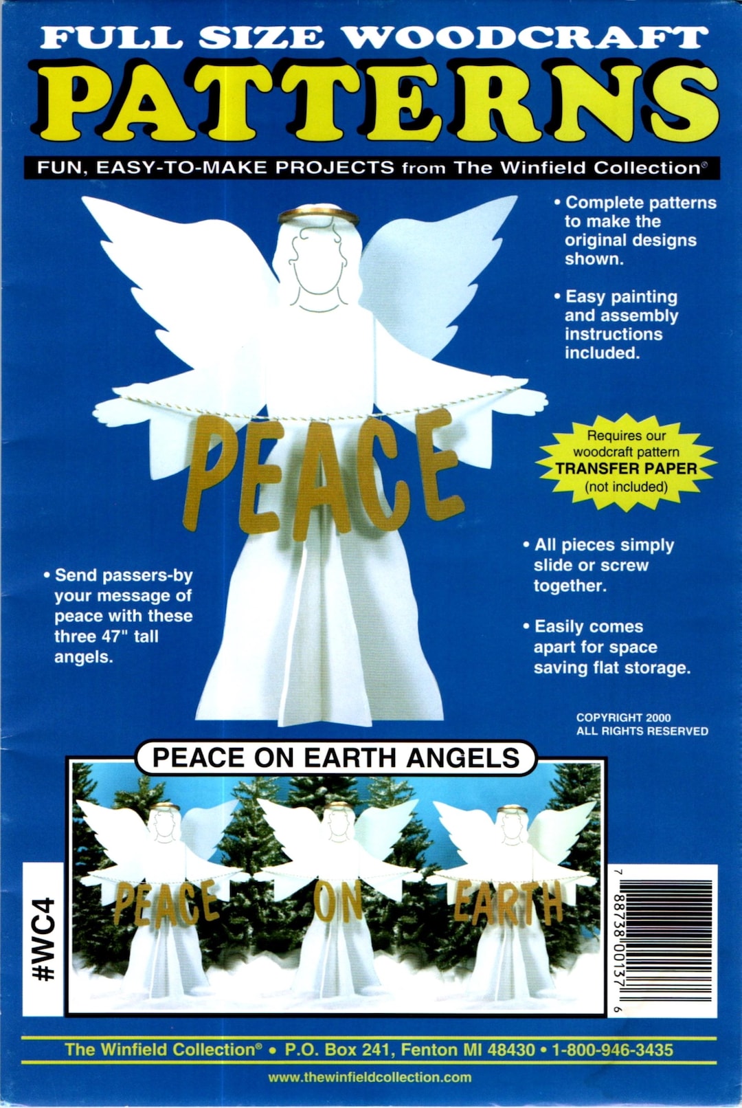 ANGELS, PEACE on EARTH Full-size Woodcraft Patterns From the Winfield ...