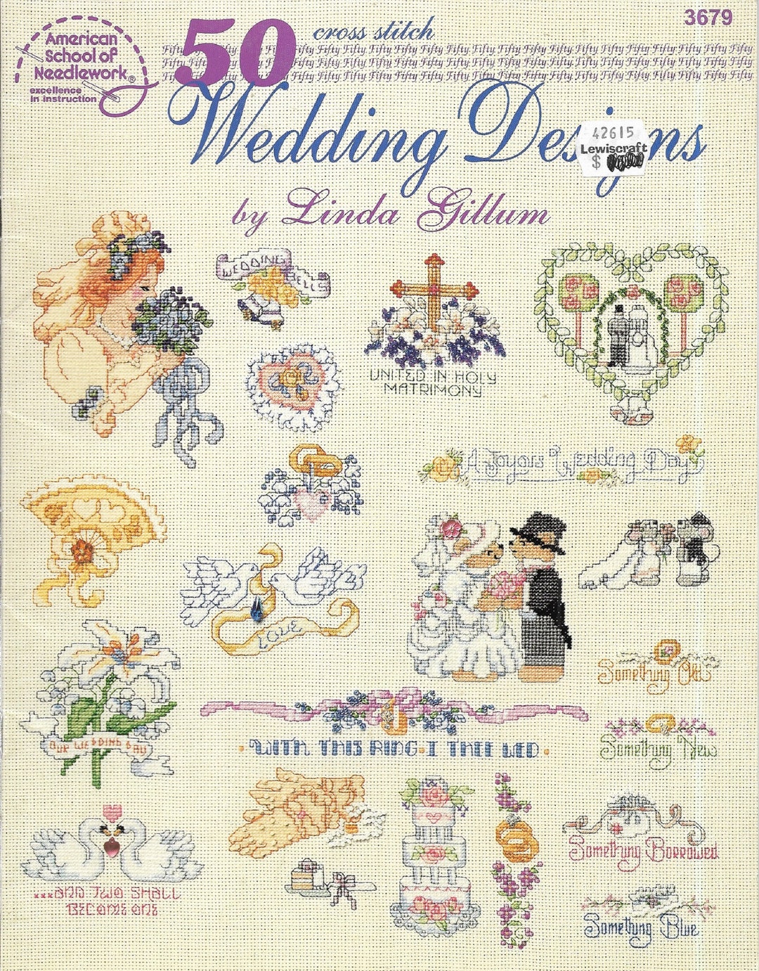 Wedding Picture Counted Cross Stitch Charted Designs Pattern Book, 50 ...
