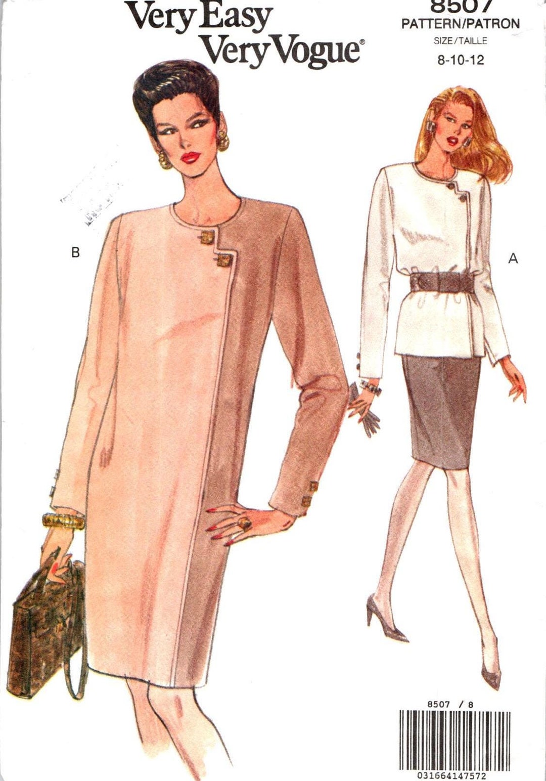 Very Easy Vogue Sewing Pattern 8507, Petite Dress, Top & Skirt for ...
