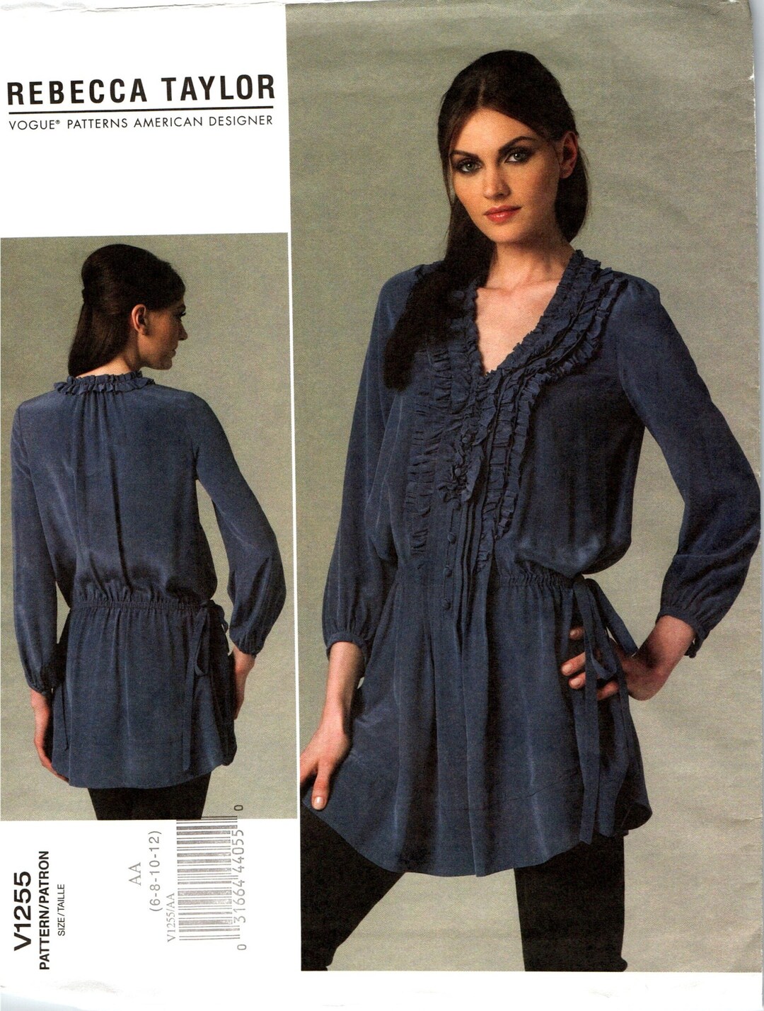 Ruffled Vogue Dress and Tunic Top Sewing Pattern, Rebecca Taylor, Size ...