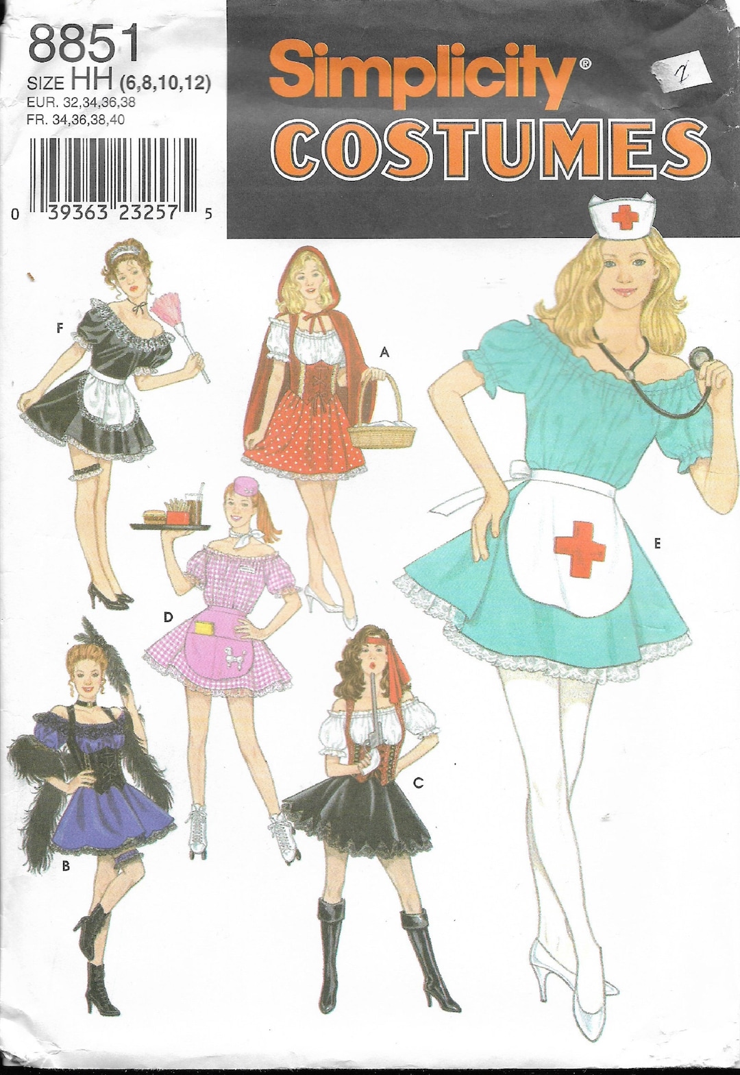 Misses Adult Costume Sewing Pattern Women Ladies Size 6 8 10 - Etsy
