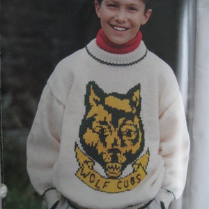 Knitting Patterns, BEAVER & SCOUTS SWEATER Cardigan Beaver Cubs Scout ...