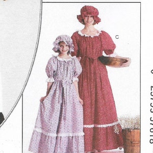 PIONEER COLONIAL Costume Sewing Pattern Misses Women Plus - Etsy