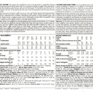 ELIZABETHAN ERA Costume Sewing Pattern, Gown Pattern for Misses Women ...