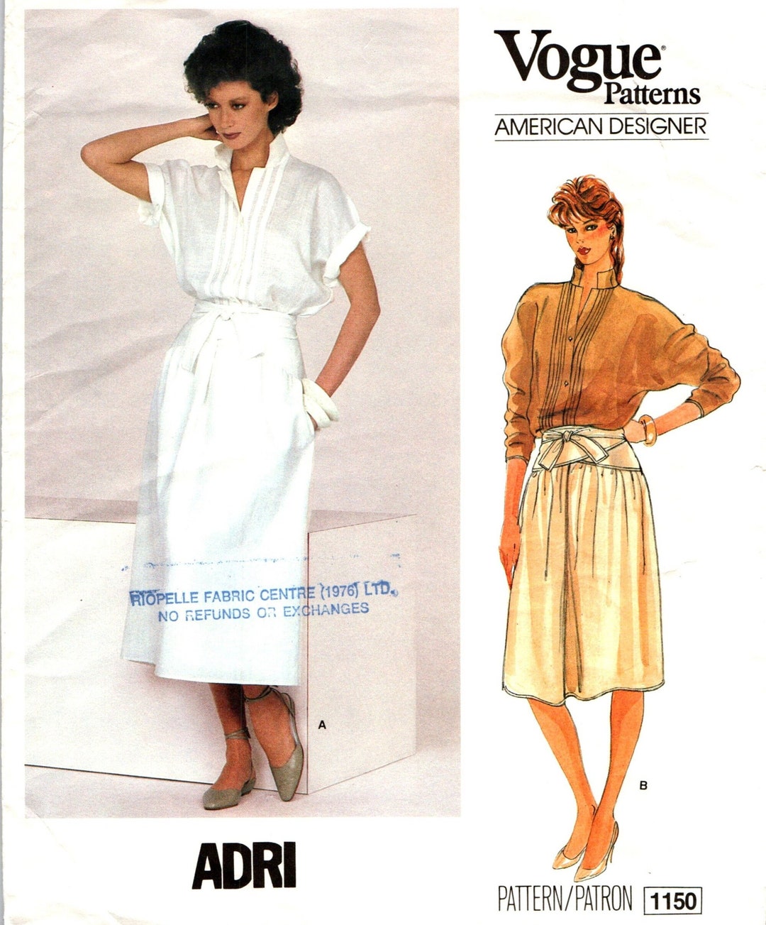 Vogue American Designer ADRI, Top and Skirt Sewing Pattern for Women ...