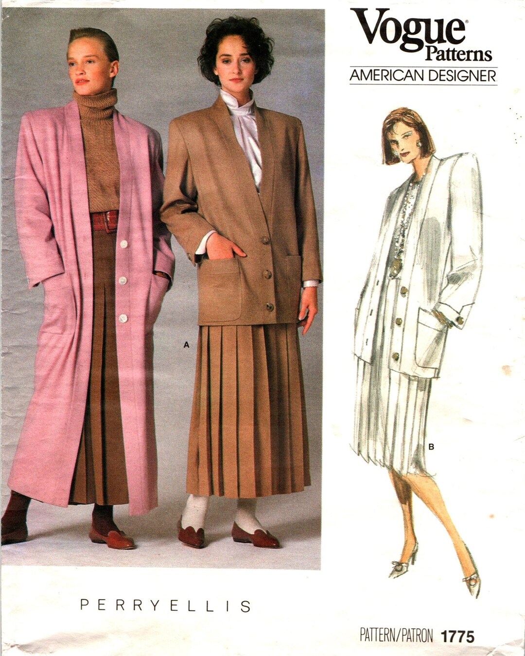 Sewing Patterns Duster Coat | Jacket | Skirt - Size 8 Vogue Designer ...