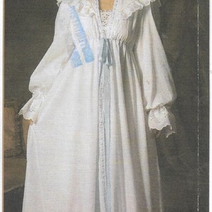 VICTORIAN NIGHTGOWN ROBE Sewing Pattern Size 6 8 10 12 14 16 - Etsy