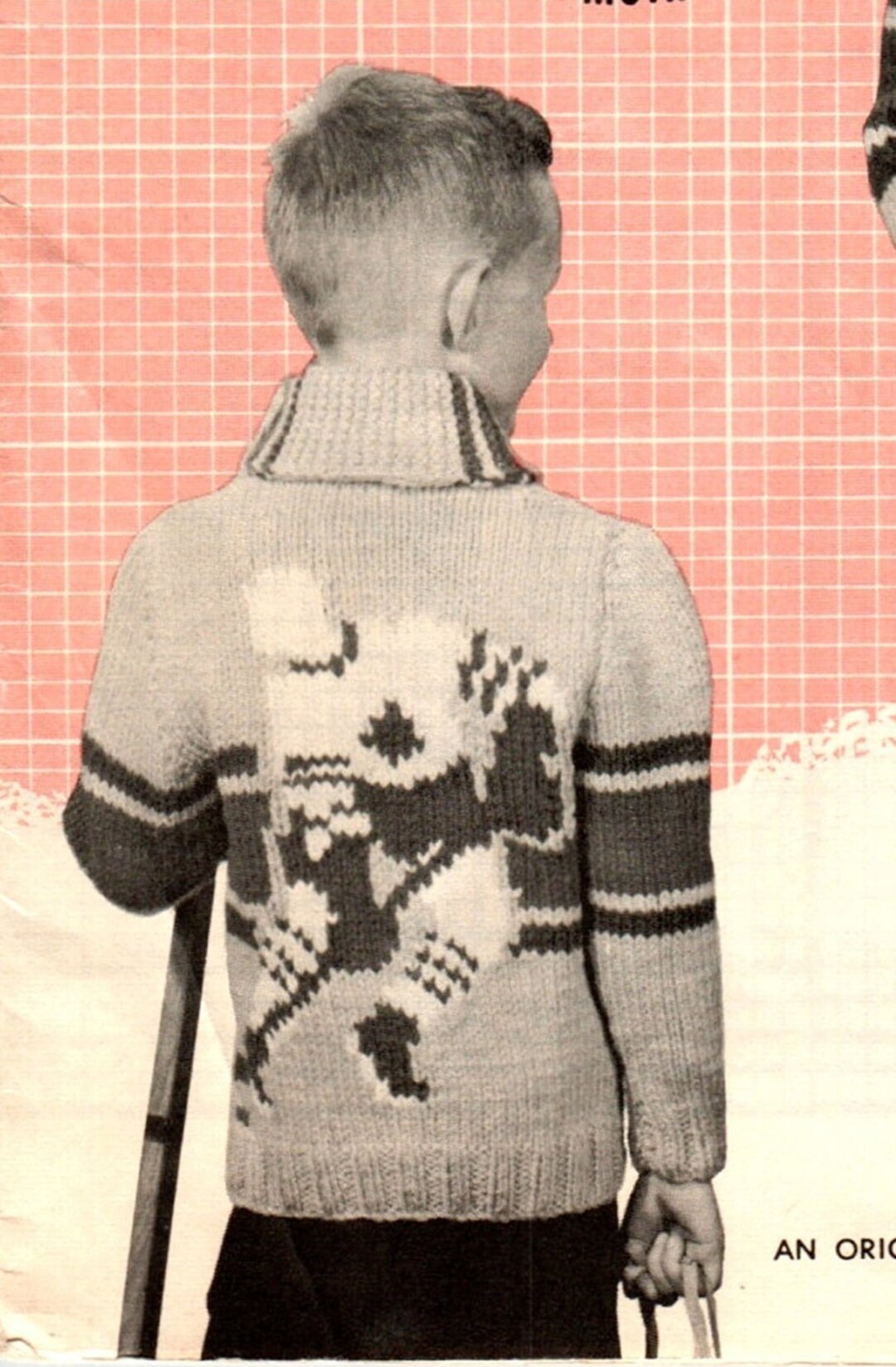 Kids Hockey Player and Maple Leaf Graph, Zippered Cardigan Jacket ...