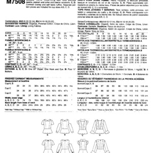 CLOSE FITTING PEPLUM Tops Sewing Pattern, Misses Women Size 6 8 10 12 ...