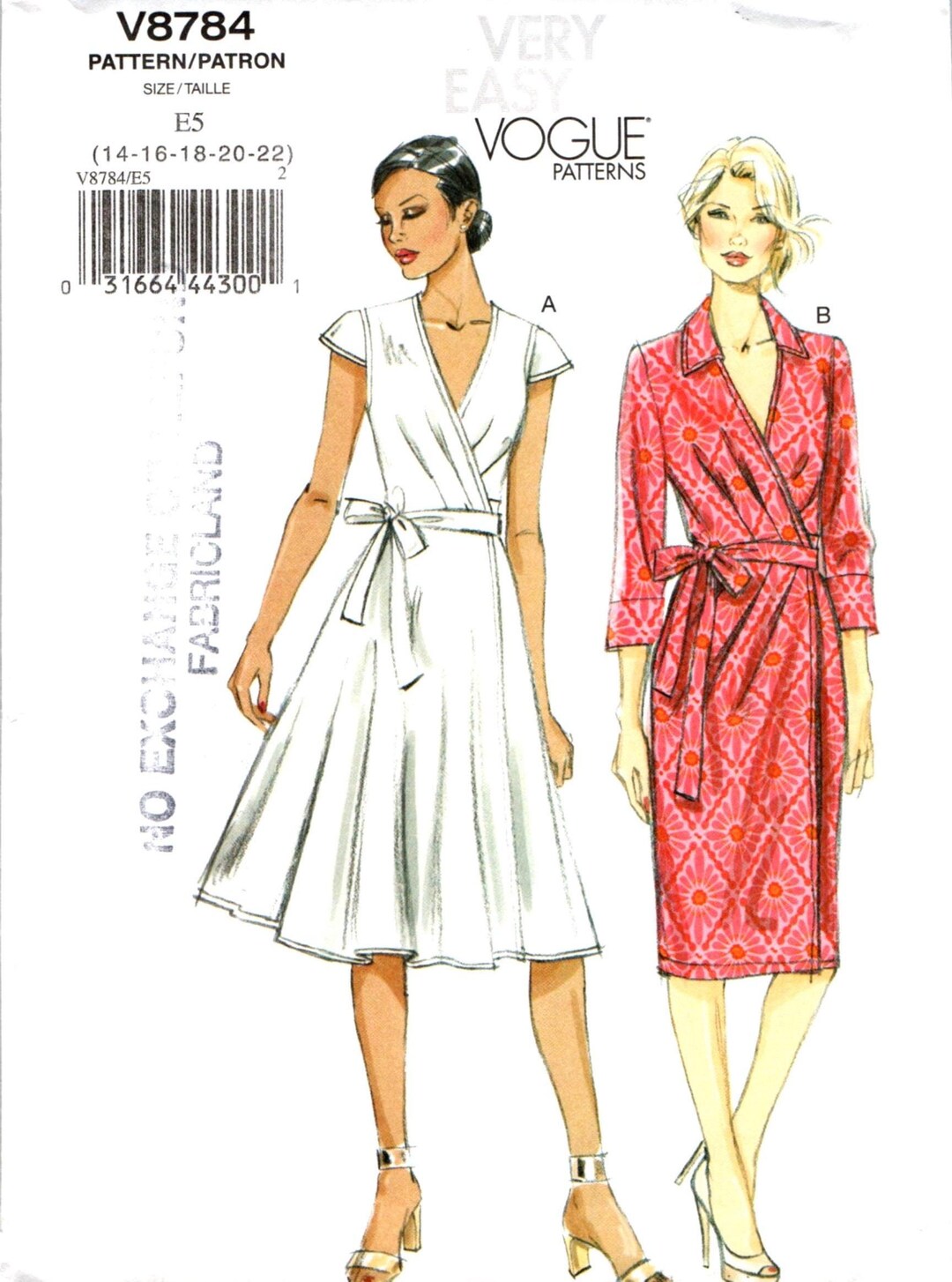 Sewing Patterns Wrap Dress | Dresses, Size 14 16 18 20 22, Very Easy ...