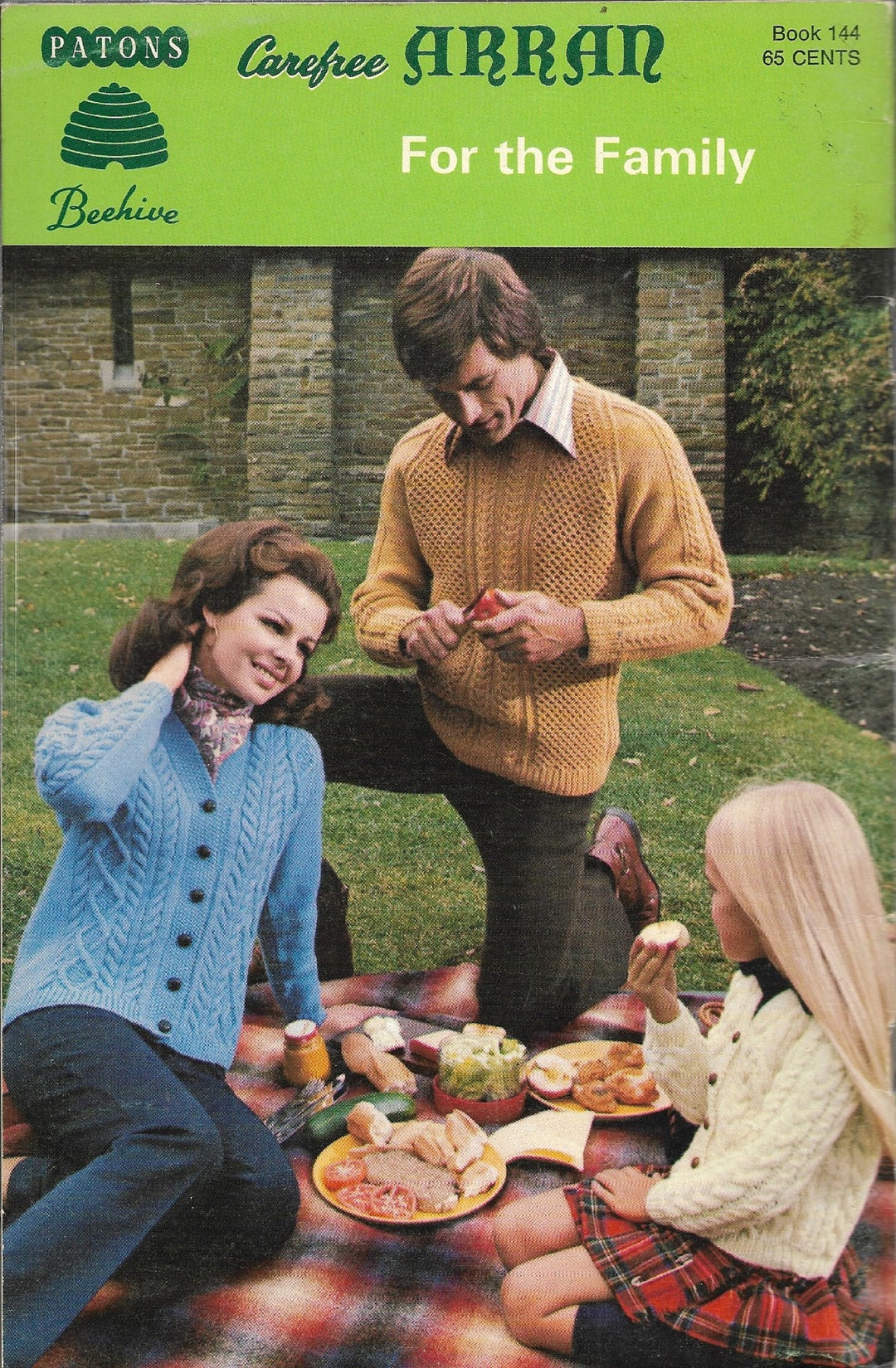 Aran Knits Knitting Pattern Book, ARAN for the FAMILY, Aran Coat, Vest ...