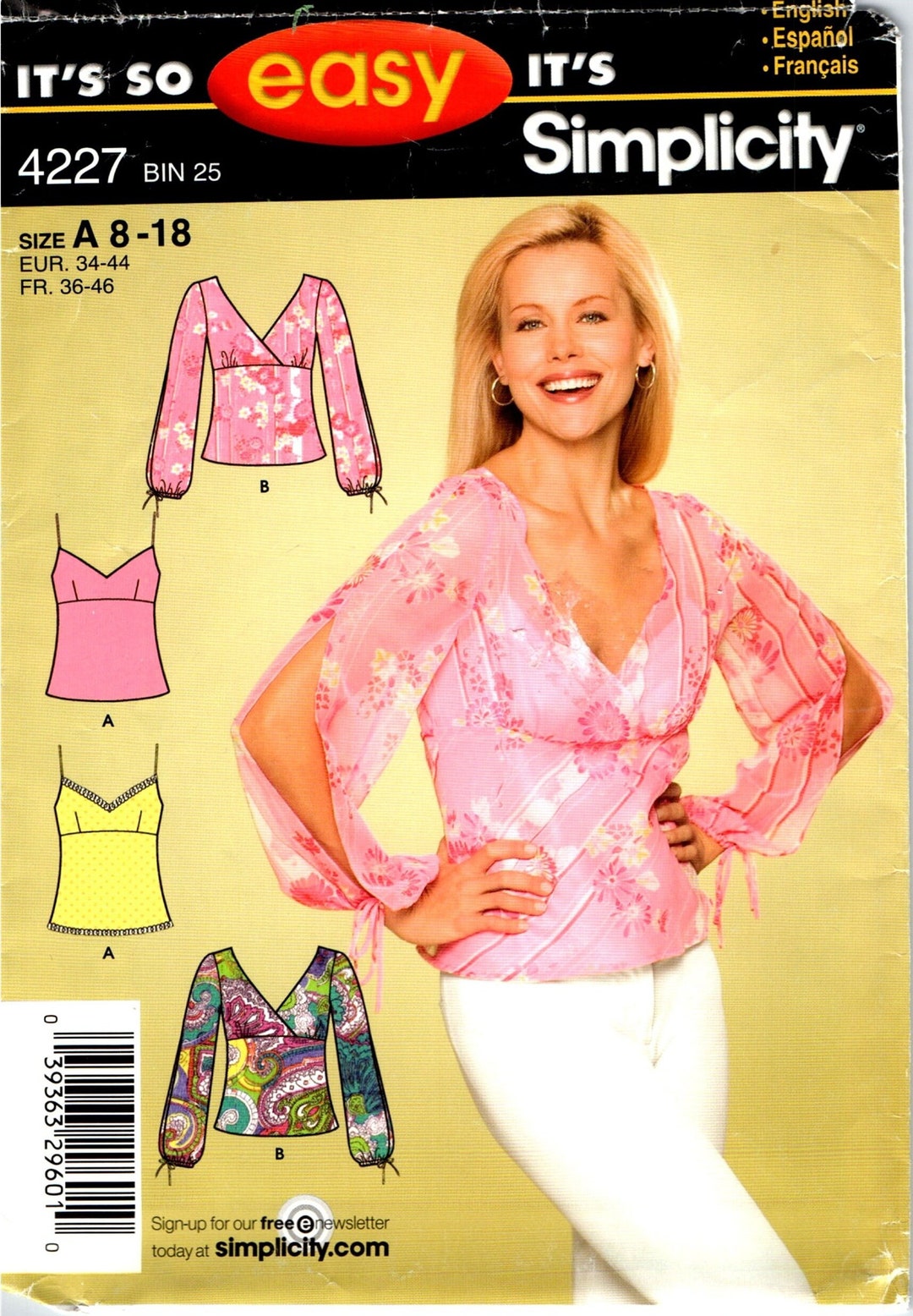Flirty Top and Camisole Sewing Pattern, Summer Blouse With Cut Out Long ...