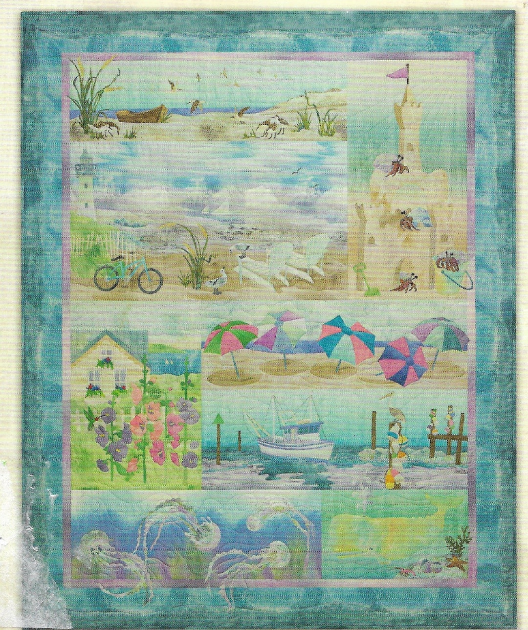 BEACH SCENES QUILT Pattern Series Beach Walk Beach Boys - Etsy