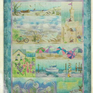 BEACH SCENES QUILT Pattern Series Beach Walk Beach Boys - Etsy