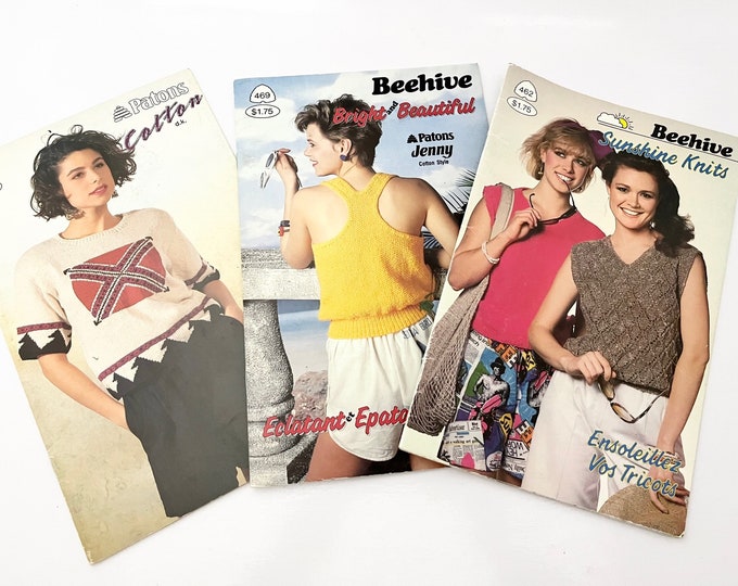 Assortment of Summer Knitting Pattern Booklets, Cotton Sweaters, Jungle ...