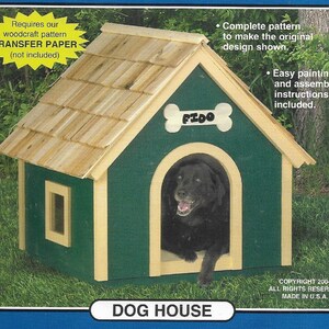 DOG HOUSE PATTERN, Woodcraft Pattern, Full-size Pattern, Size - 32" X ...