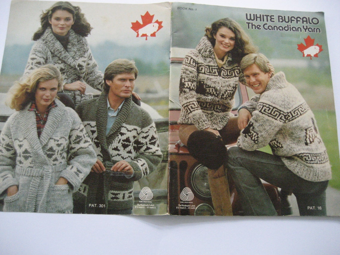 White Buffalo Knitting Pattern Fair Isle Knits BOMBER - Etsy