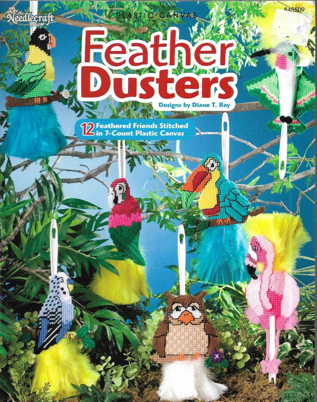 FEATHER DUSTERS Plastic Canvas Craft Pattern, Designs for 12 Birds Owl ...