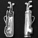 Golf Bag Charm Sterling Silver 23.5mm, Silver Golf Charms, Sterling ...