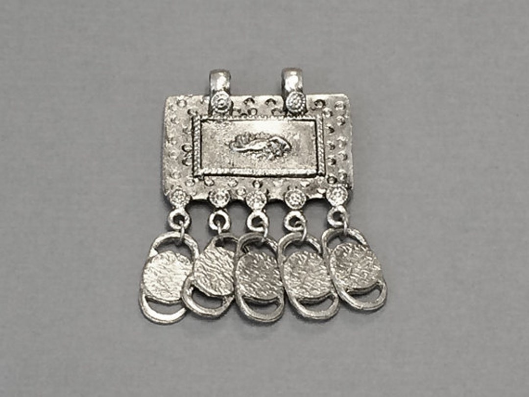 Indian Amulet Pendant - Antique Silver Finish Ethic, Tribal, Amulet ...