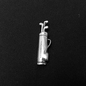 Golf Bag Charm Sterling Silver 23.5mm, Silver Golf Charms, Sterling ...