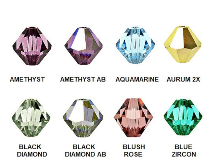 Preciosa Bicones Emerald Purple Haze 3mm 4mm 6mm Crystal Bicones - Etsy
