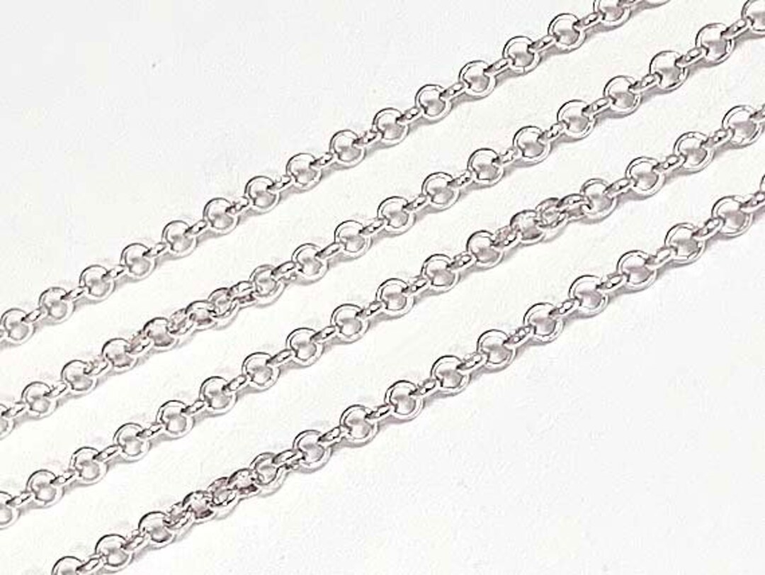 Sterling Silver Rolo Chain 1.75 X 0.5mm Oval Link Chain, Sterling ...