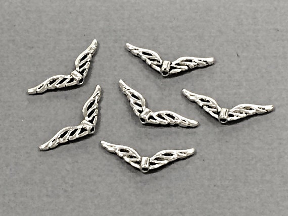 50 Pc Small Wing Beads Pewter 22 Mm Antique Silver BULK - Etsy