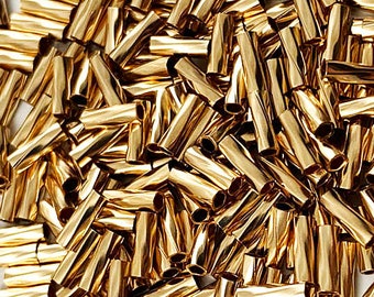 14k Gold Filled Liquid Gold Tube Beads 1x8mm Smooth Seamless Tubes, 0 ...