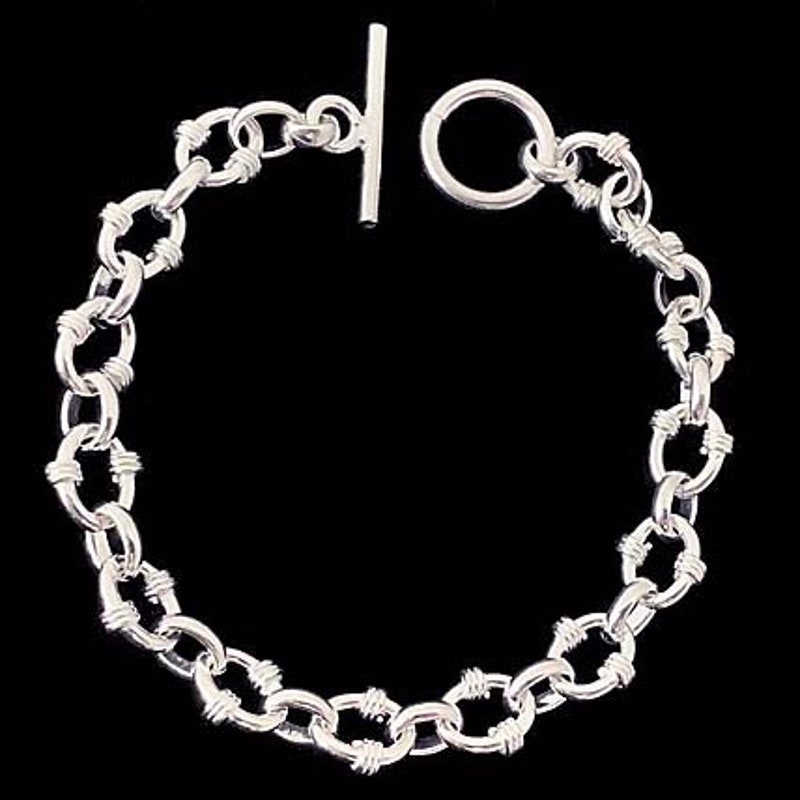 Silver Rolo Toggle Bracelet - Etsy