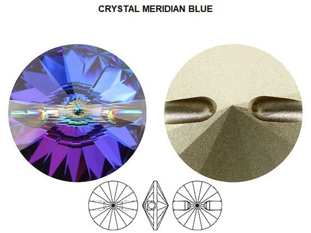 6 Pcs Swarovski® 3015 Rivoli Stone Crystal Buttons 10mm, 3015 Swarovski Crystal Rivoli Buttons ...