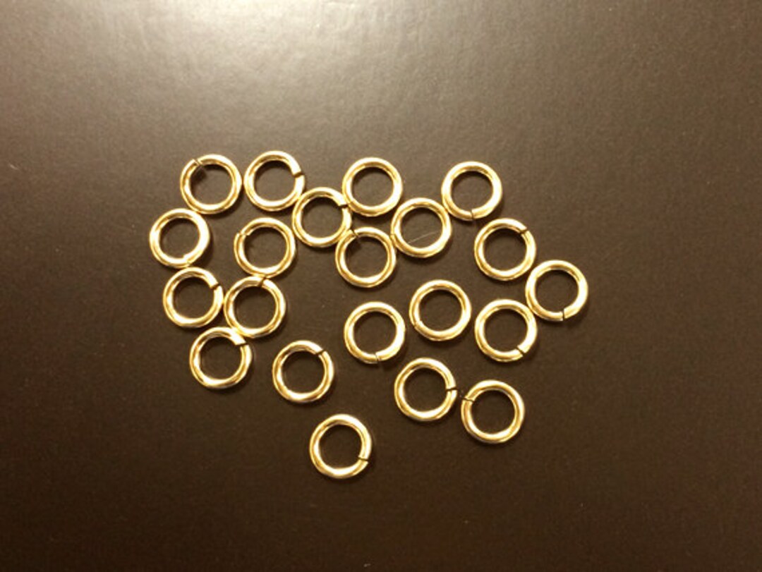 10 Pc 14k Gold Filled Jump Rings Jumplocks LOCKING Jumprings , OPEN, 6 ...