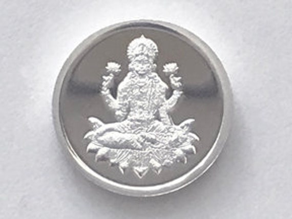 Laxmi Lakshmi Coin Pure 999 Silver Coin hallmarked 999 5Gm | Etsy
