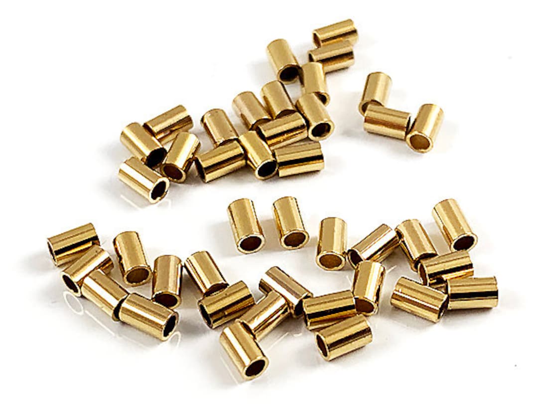 20 Pc 2 X 3mm 14K Gold Filled CRIMP Tube Beads, 14K Gold Filled ...