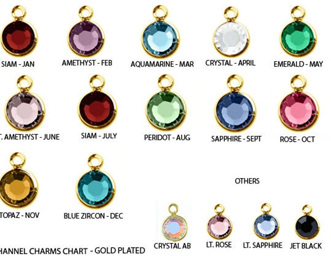12 Months X 10pc Each Month Swarovski®/preciosa Crystal Charms ...