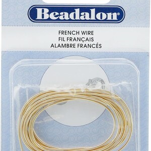 French Wire Gold Finish Beadalon, 1 Meter, 3.28 Feet, Choose Thickness ...