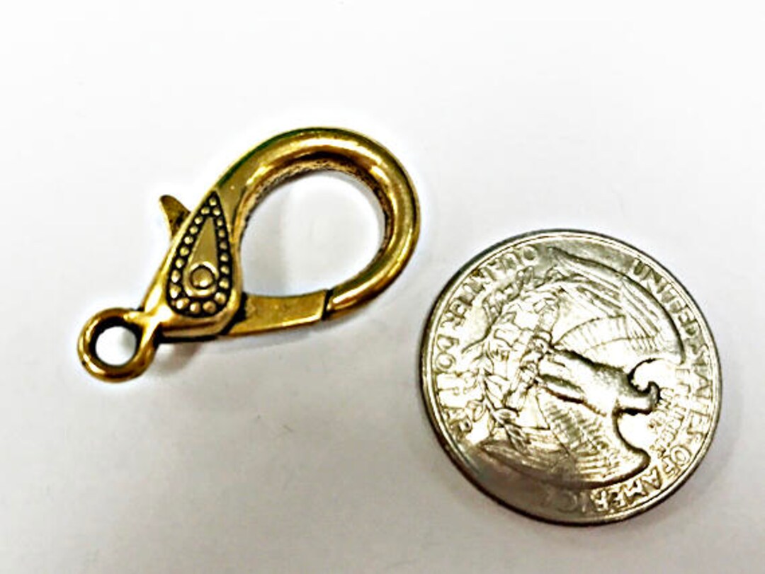 4 Pc Large Lobster Clasps, Large Decorative Clasps, 30mm X 16mm Pewter ...