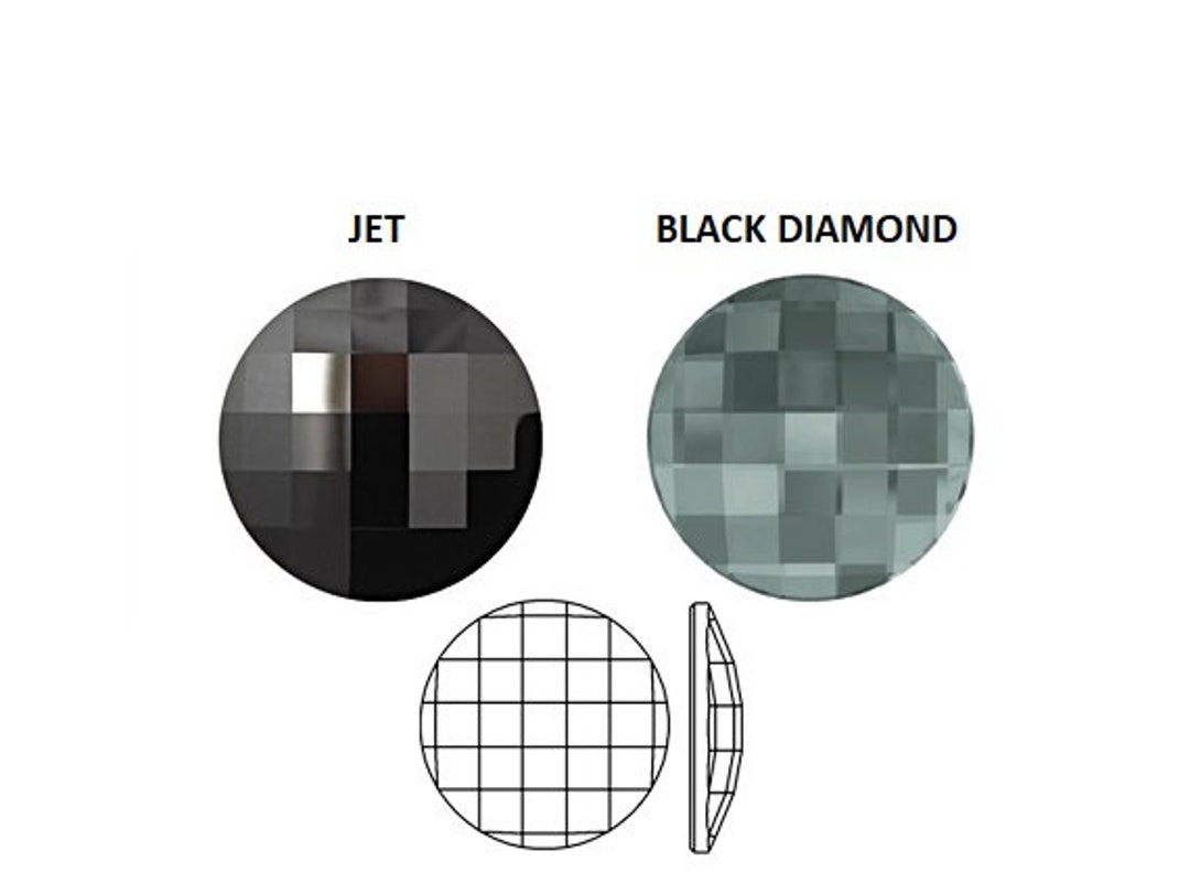 2 Pcs Swarovski® 2035 Faceted Round Chessboard Glue on Flatbacks 20mm, 2035 Swarovski Crystal ...