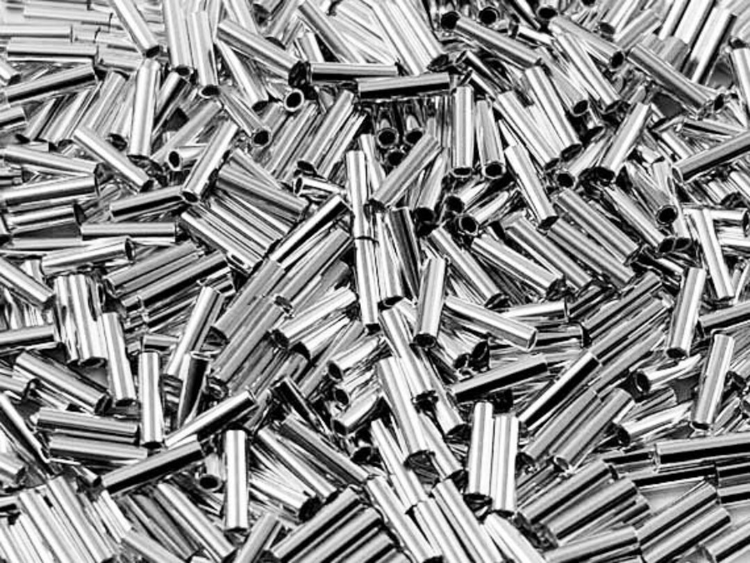 Sterling Silver Liquid Silver Tube Beads 1x4mm Smooth Seamless Tubes, 0 ...