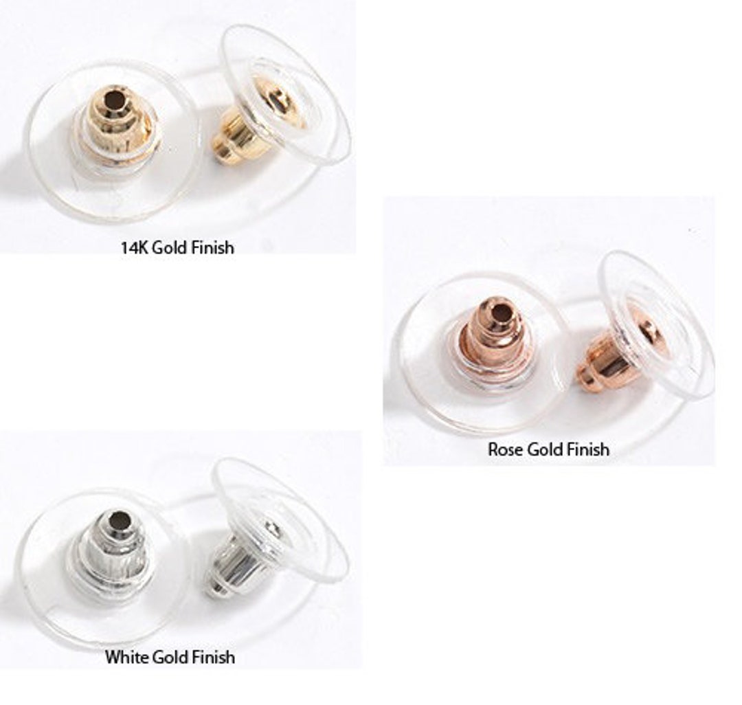 100 Pc Earing Back Stopper, Ear Donuts, Ear-nuts, Comfort Clutch ...